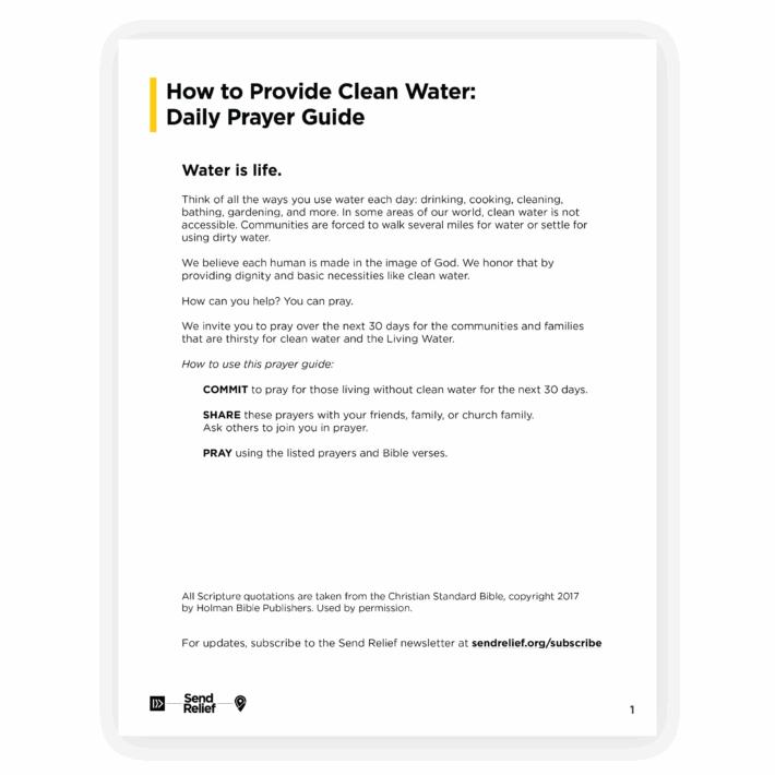 How to Provide Clean Water: Daily Prayer Guide - Send Relief